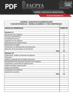 Plan de Estudios LIC UCNL | PDF