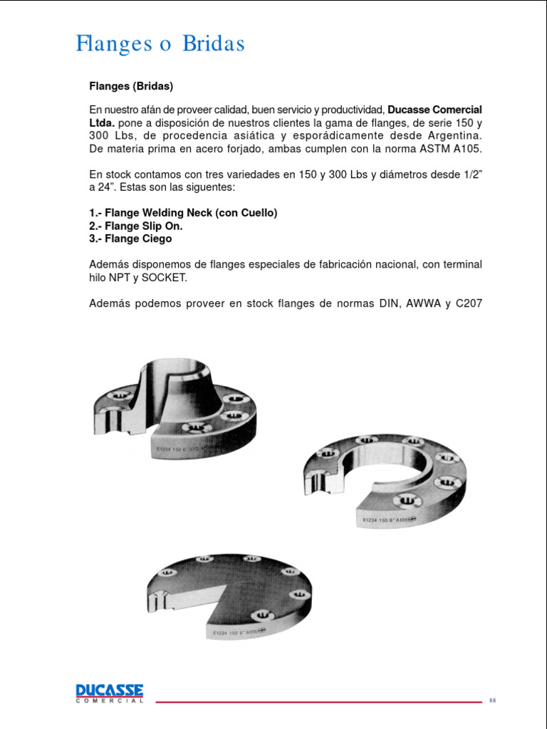 Flanges_o_Bridas_Flanges_Bridas | PDF | Ingeniería mecánica | Materiales