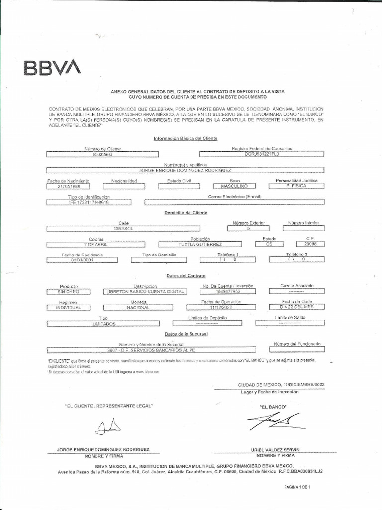 6 Contrato Bbva Completo | PDF