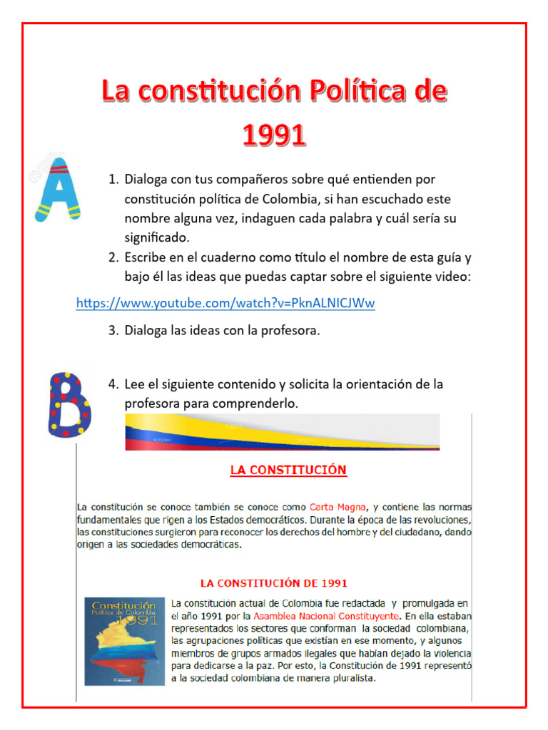 5 La Constitución Política De 1991 Pdf