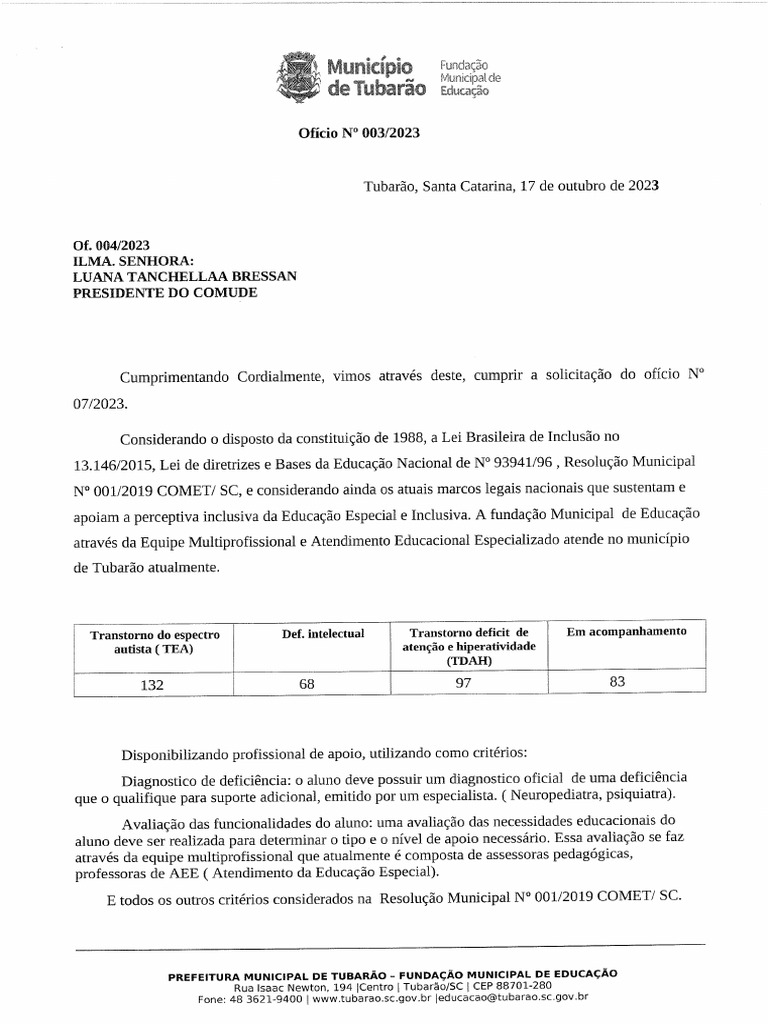 Oficio N 003 2003 | PDF