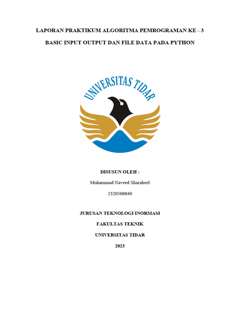 Basic Input Output Dan File Data Pada Python | PDF