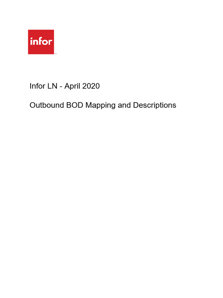 Outbound BOD Mapping | PDF