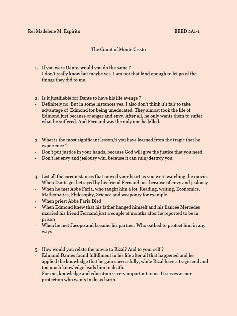 The Count of Monte Cristo | PDF