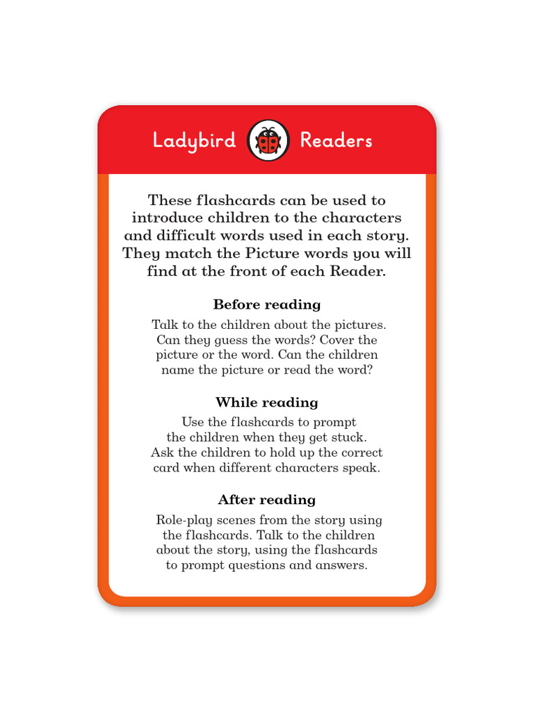 Sly Fox and Red Hen Flashcards LADYBIRD READERS LEVEL 2 | PDF
