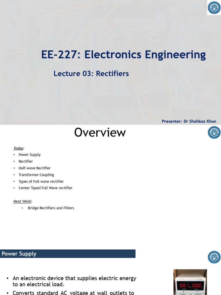 Rectifiers | PDF | Rectifier | Power Supply