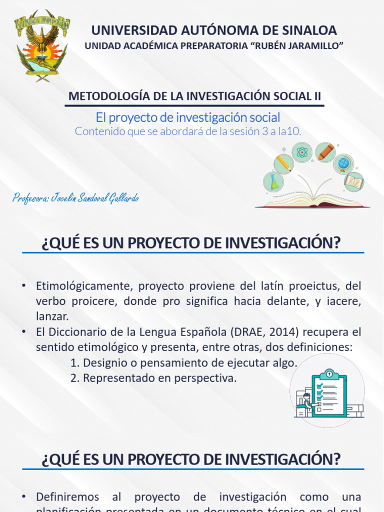 Sesión 3 A La 10. - Proyecto de Inv | PDF