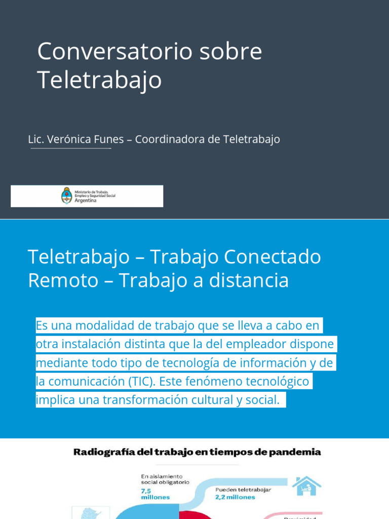 Conversatorio de Teletrabajo 25 Agosto 2020 | PDF
