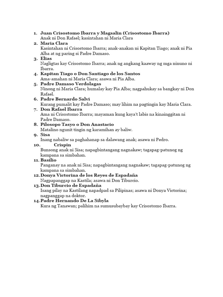 Juan Crisostomo Ibarra y Magsalin | PDF