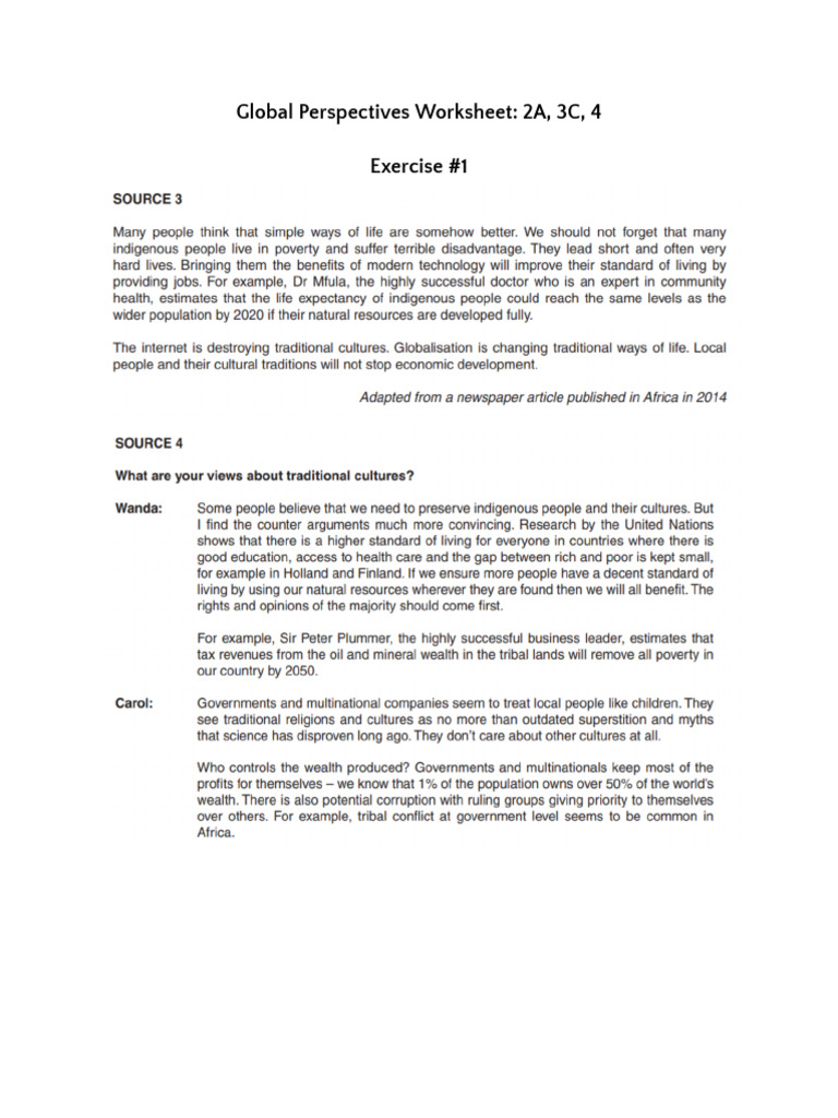 GP WORKSHEET - Question | PDF