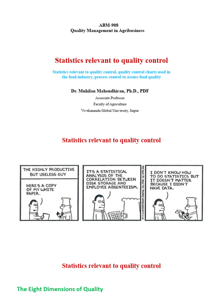 ABM-908 6. Statistics Relevant To Quality Control | PDF | Statistics | Normal Distribution