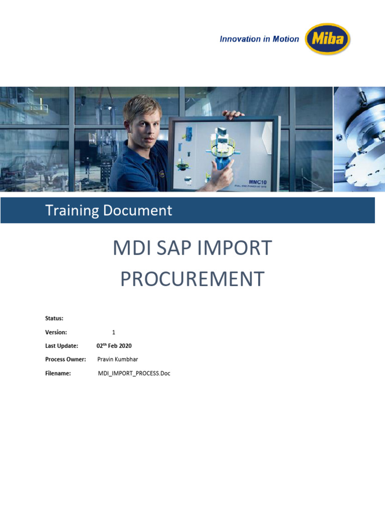 Mdi Import Process | PDF | Invoice | Receipt