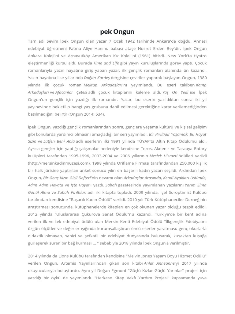 Pek Ongun | PDF