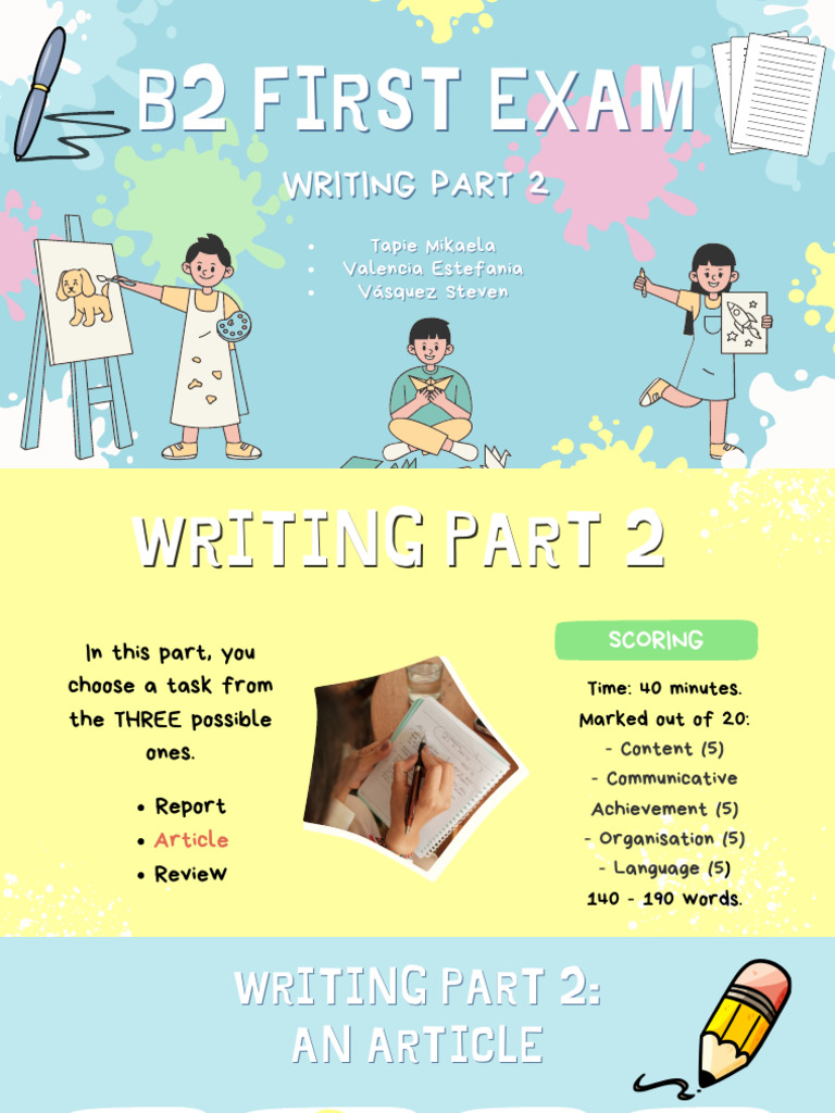 Writing Part 2 Fce Pdf Grammar Communication