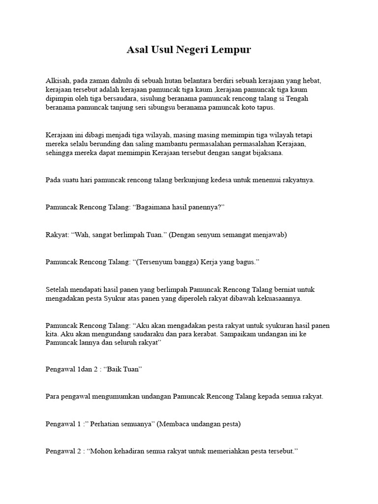 Asal Usul Negeri Lempur-1 | PDF