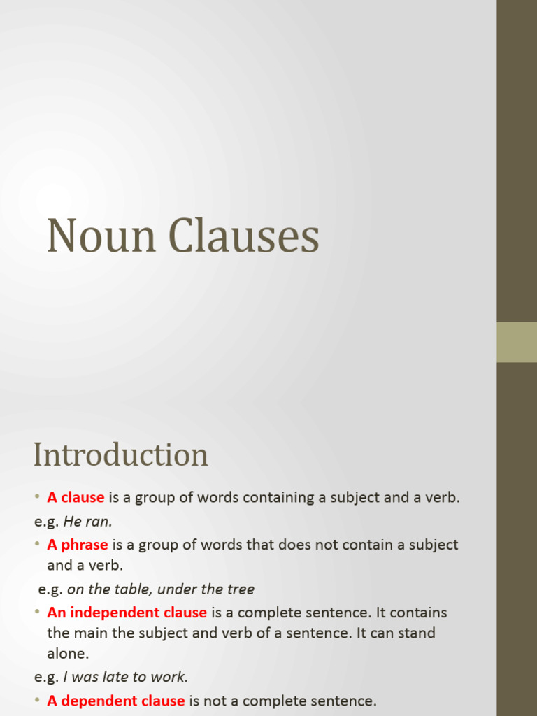 Noun Clauses 3 | PDF | Clause | Subject (Grammar)