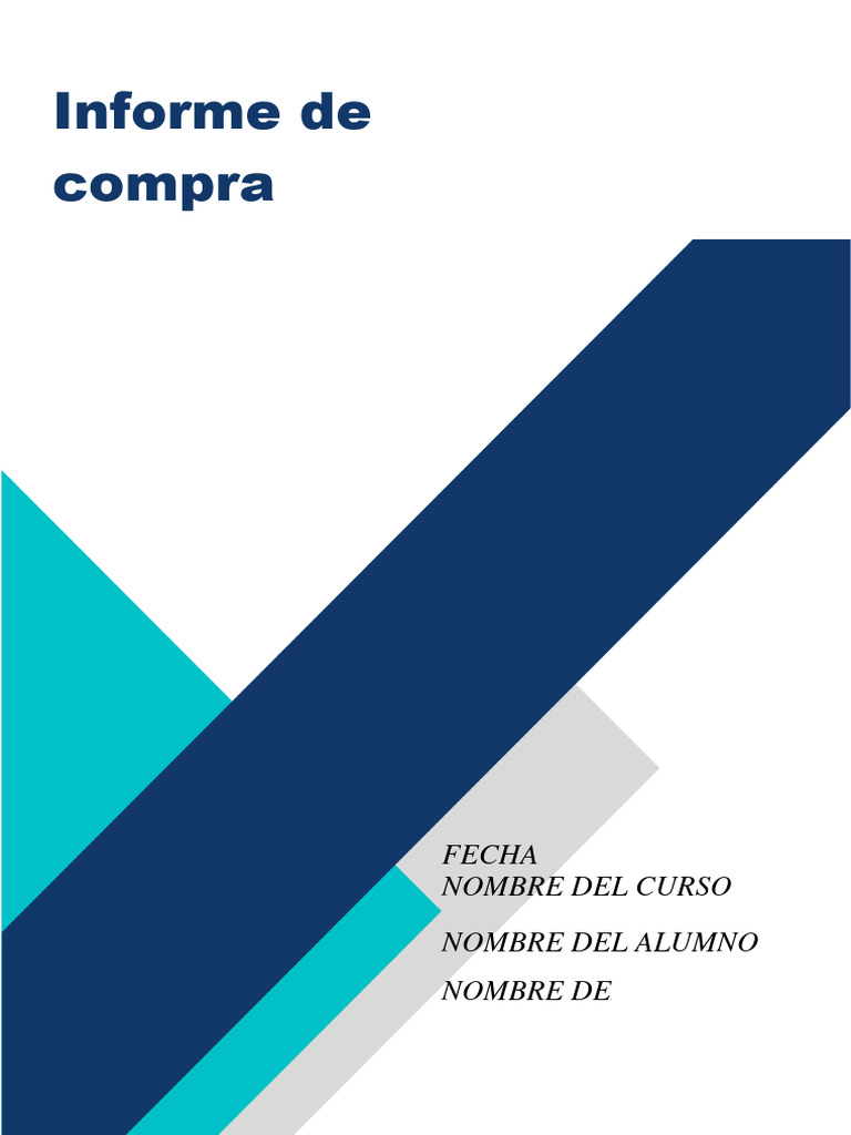 Informe de Compra: Lorem Ipsum | PDF
