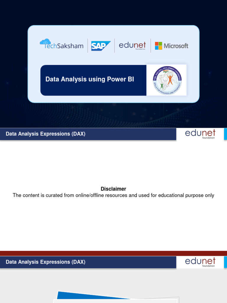 1706172524-Unit 2.6 - Data Analysis Expressions (DAX) | PDF