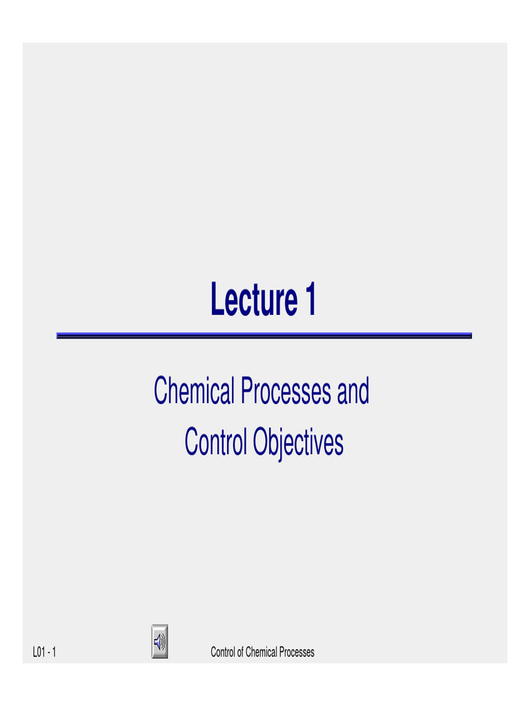 02 - Chemical Processes and Control Objectives | PDF | Valve | Applied ...