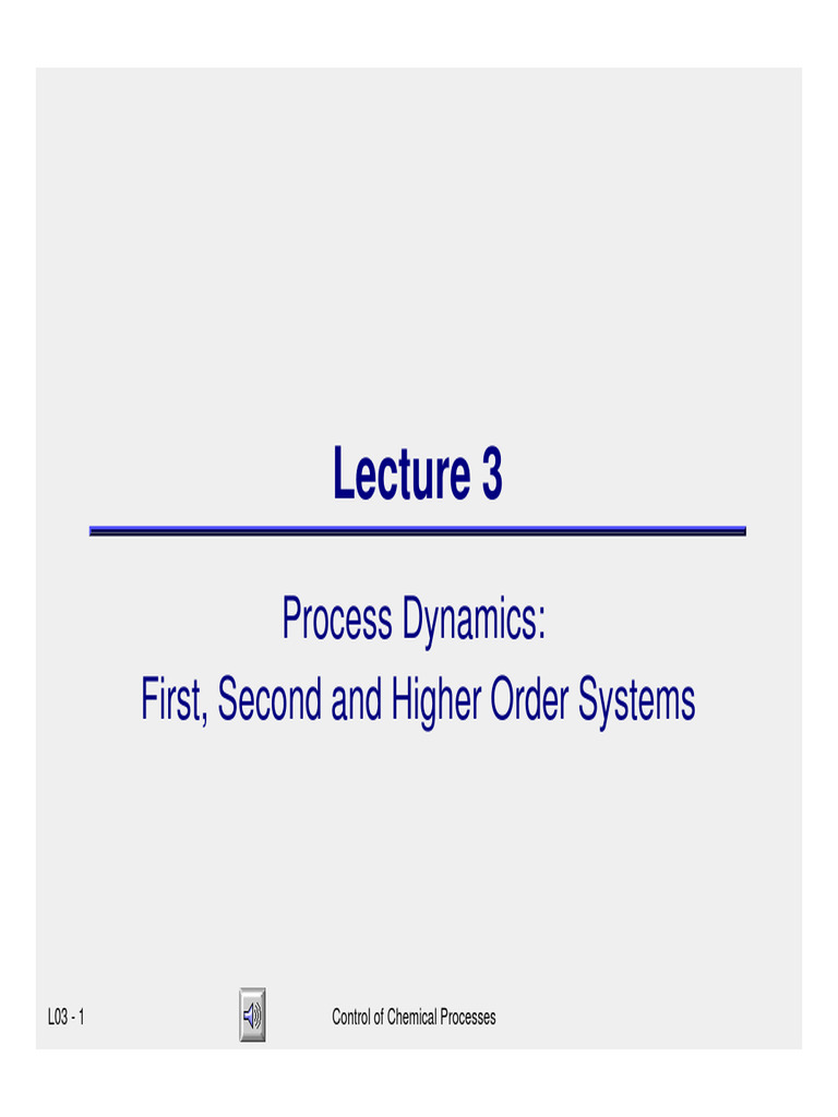 04 - Process Dynamics (First, Second and Higher Order Systems) | PDF | Damping | Applied Mathematics