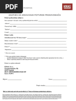 Potvrda Poslodavca - PP-1 - Edit | PDF