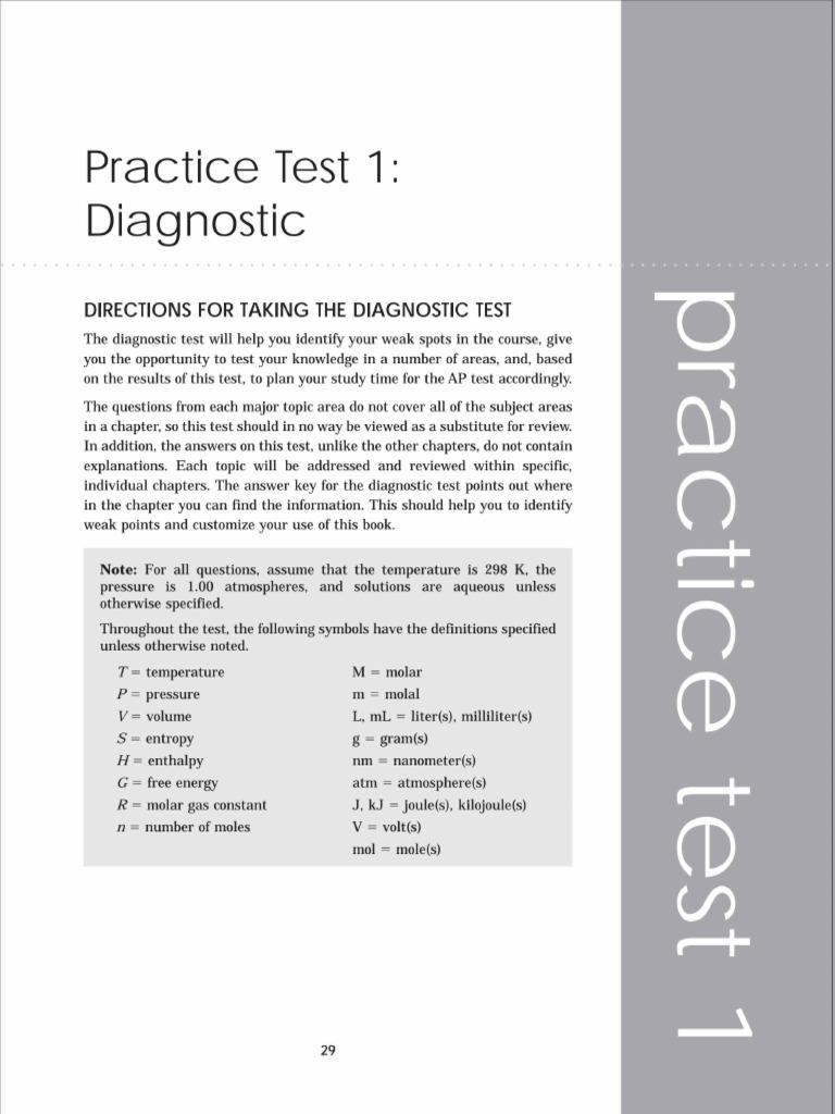 AP Chemistry Diagnostic Test | PDF