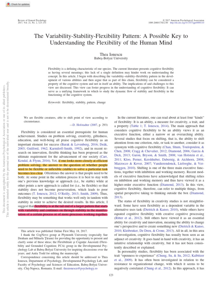 Variability Flexibility | PDF | Cognition | Creativity