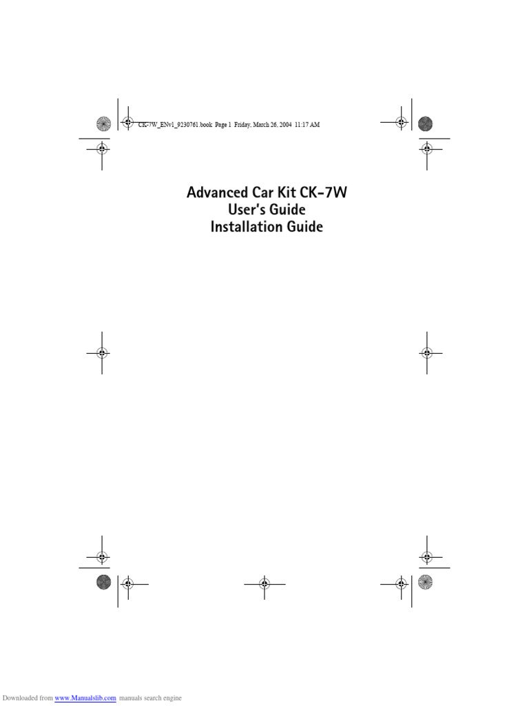 ck7w User and Installation Guide | PDF | Bluetooth | Telephone