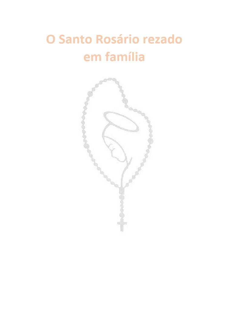 O Santo Rosário Rezado Em Família Pdf