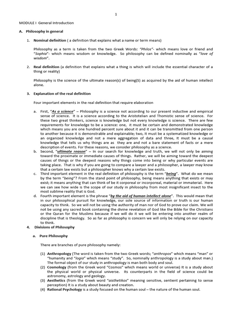 MODULE I GEC 18 Introduction - Ethics | PDF | Reason | Science