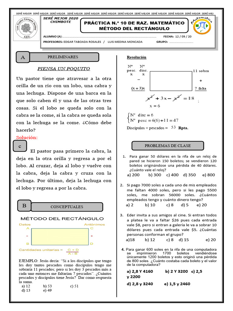 Método Del Rectángulo Sin Claves | PDF