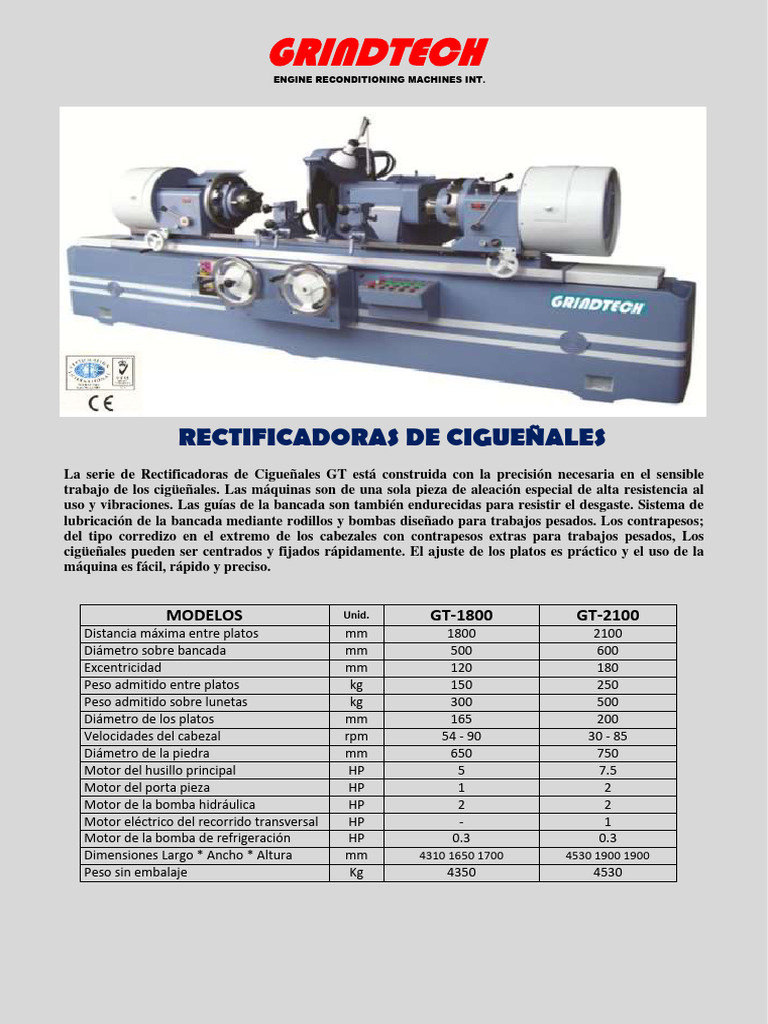 Grindtech Cat. Gt. 1800-2000 | PDF | Motores | Caballo de fuerza