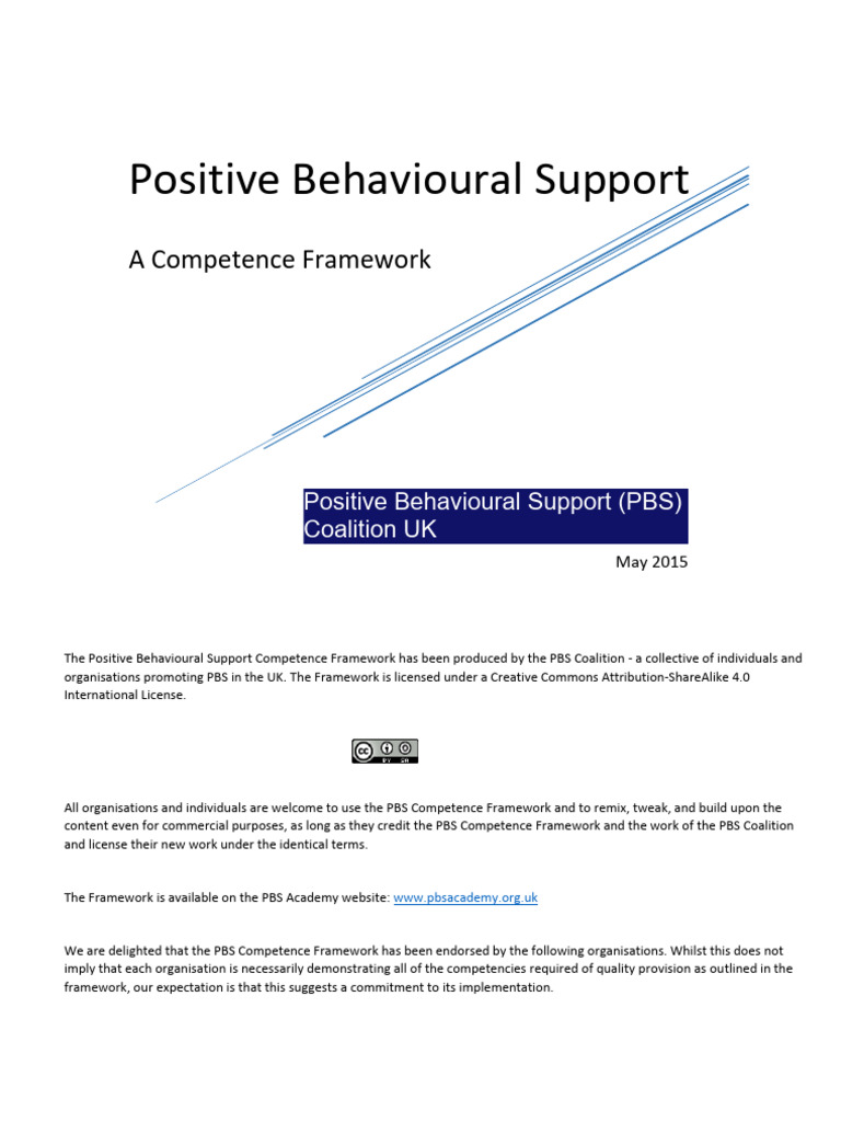 Positive Behavioural Support Competence Framework May 2015 | PDF ...