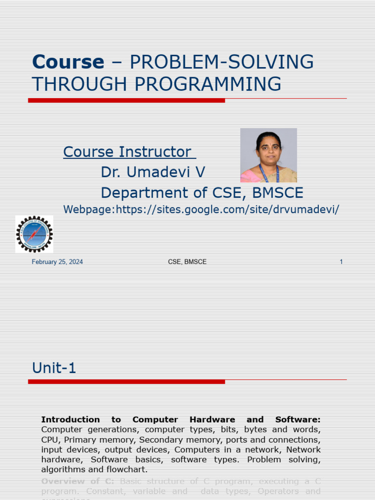 PSP Unit 1 Introduction 25 6 2022 5am | PDF | Computer Network | Random Access Memory