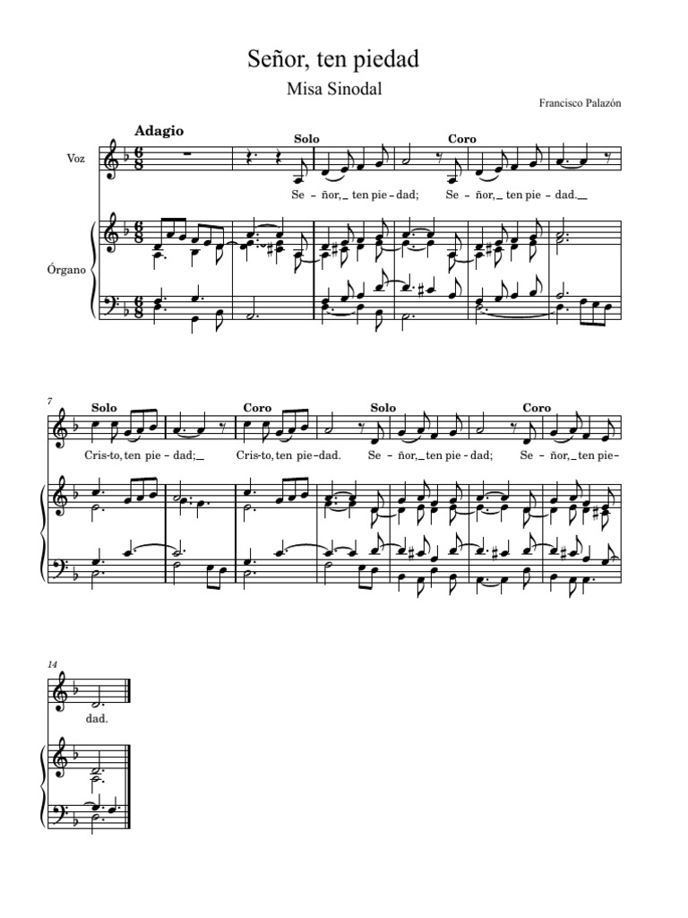 Seor Ten Piedad Francisco Palazn Misa Sinodal | PDF