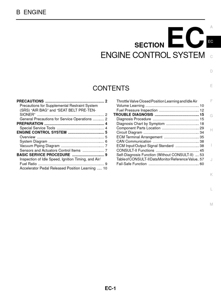 Engine Control System: Section | PDF | Throttle | Ignition System