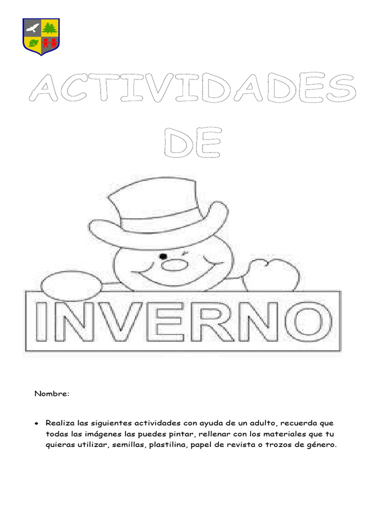 Actividades de Invierno para Niños | PDF | Hogar, jardinería y ...