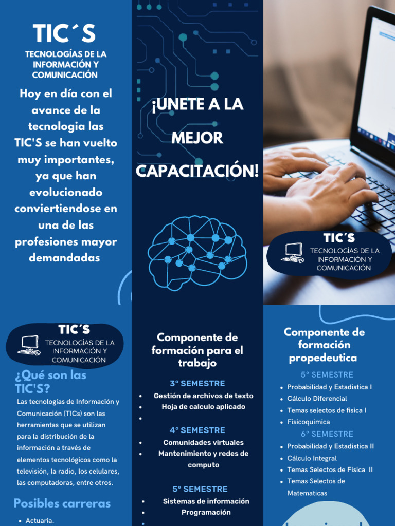 Triptico Tics | PDF | Información | Ciencias de la Computación
