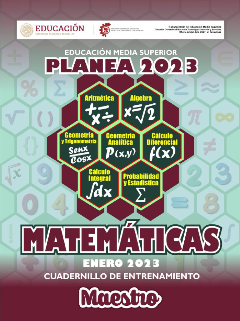 PLANEA 2023 - Cuadernillo Del Maestro Matemáticas | PDF | Geometría | Asíntota