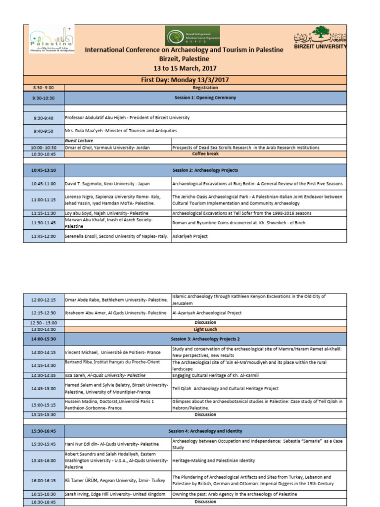 Conference Program English | Download Free PDF | Palestine (Region) | Jerusalem