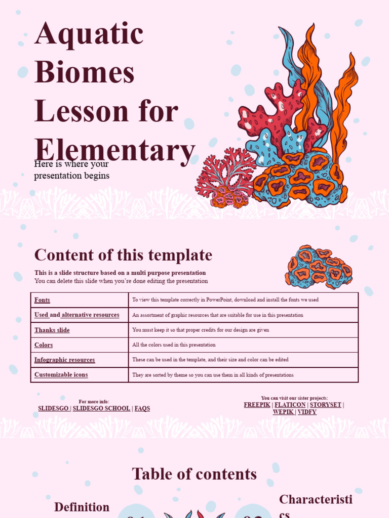 Aquatic Biomes Lesson For Elementary by Slidesgo | PDF | Planets ...