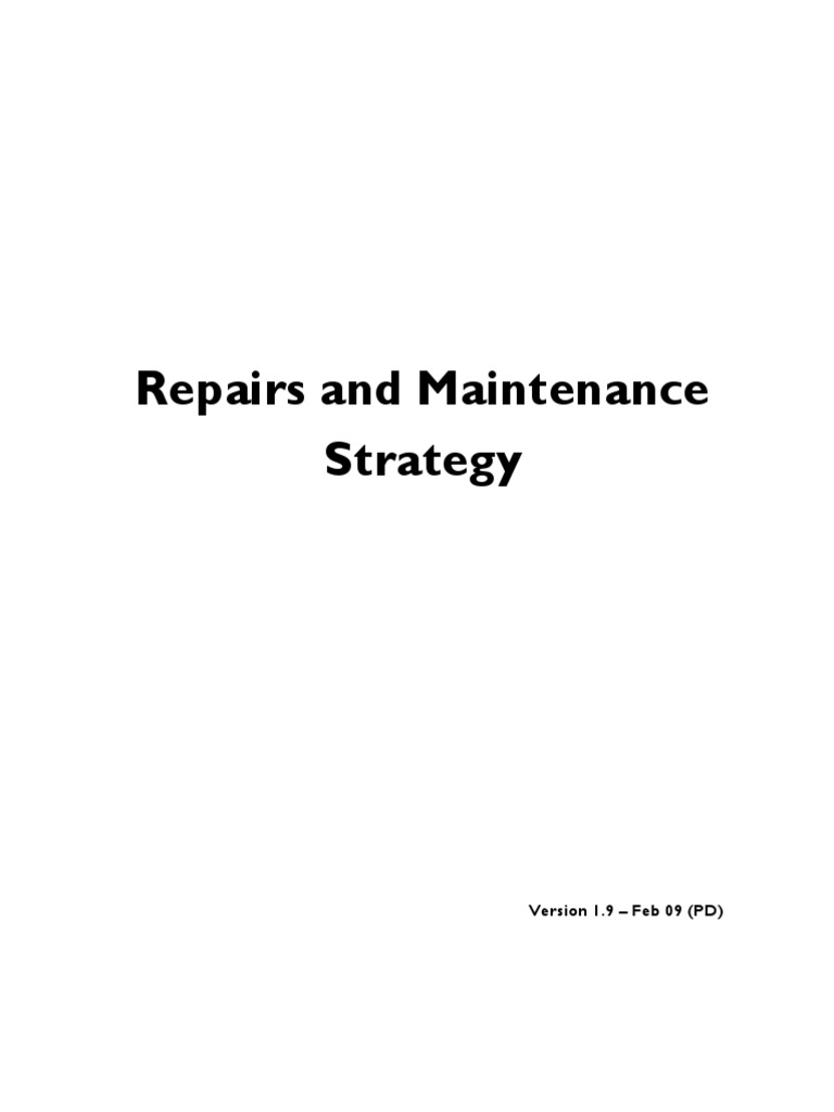 Repairs and Maintenance Appendix | PDF | Efficient Energy Use ...