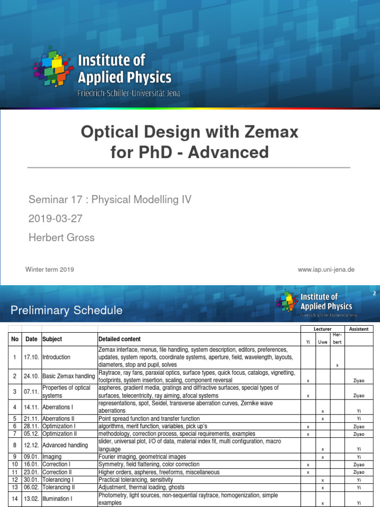 Dokumen - Tips - Optical Design With Zemax For PHD Advanced Optical Design With Zemax For PHD ...