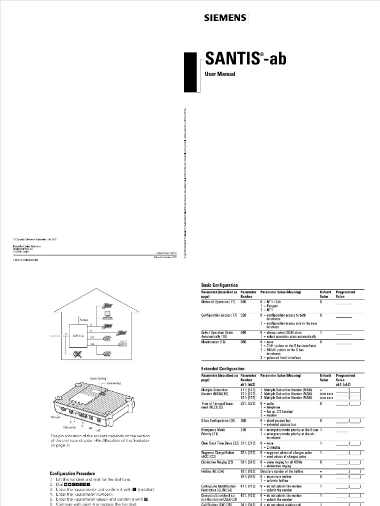 Dokumen - Tips Siemens Santis Isdn | PDF