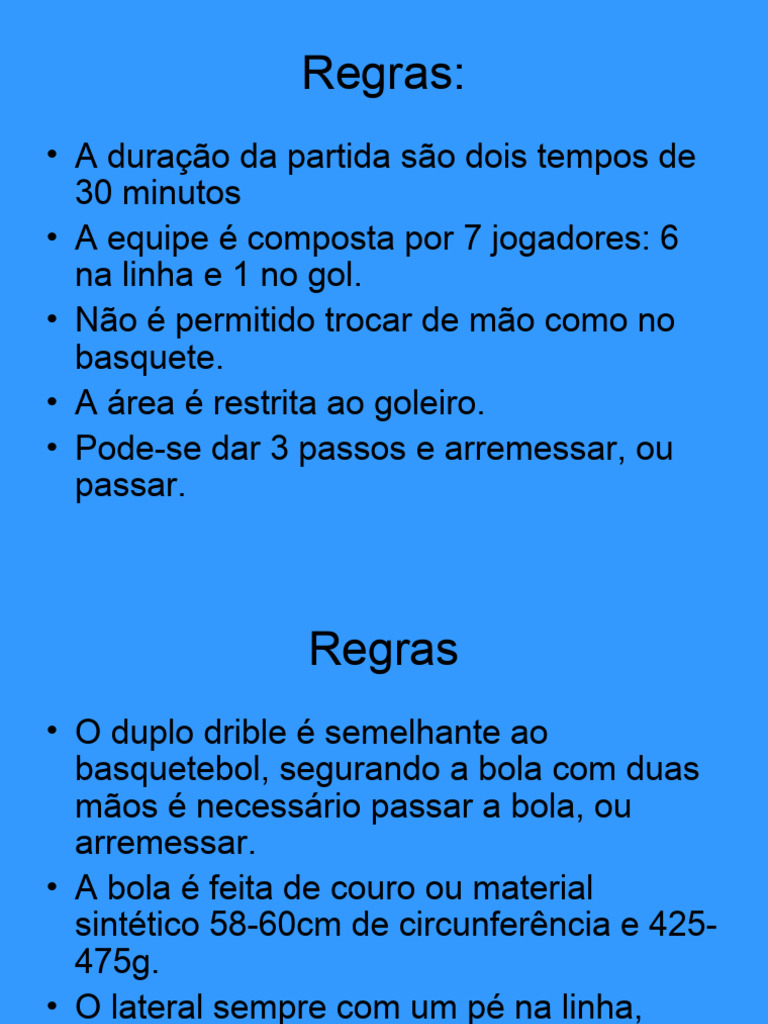 Regras Do Handebol | PDF