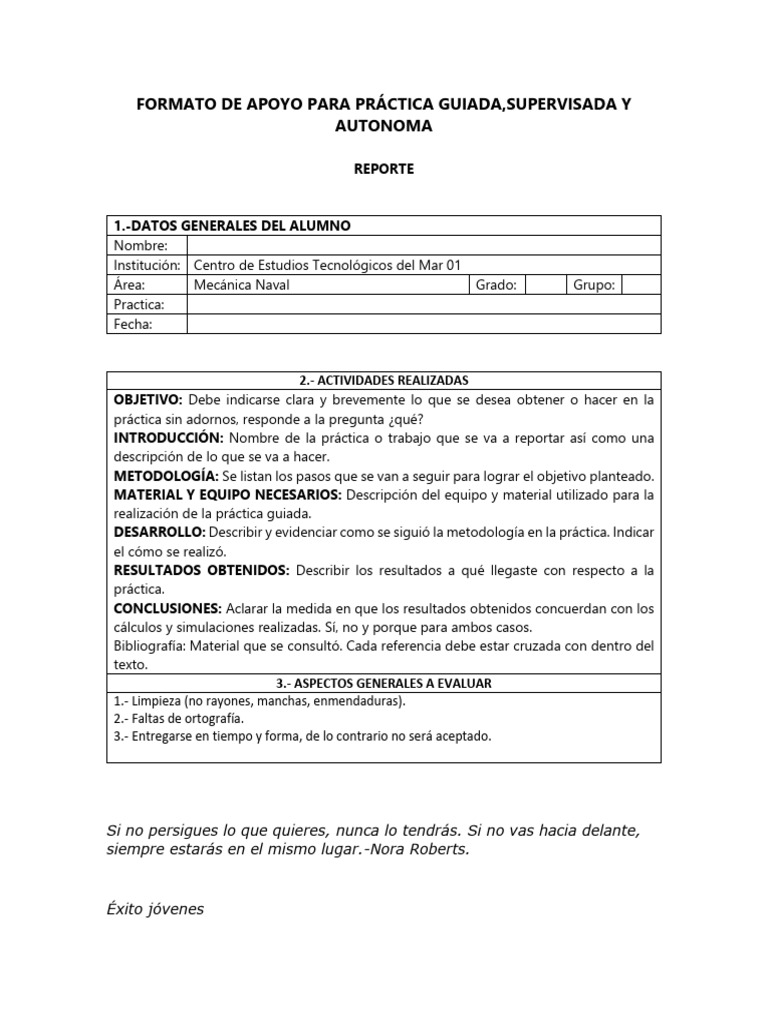 Formato de Apoyo para Práctica Guiada | PDF