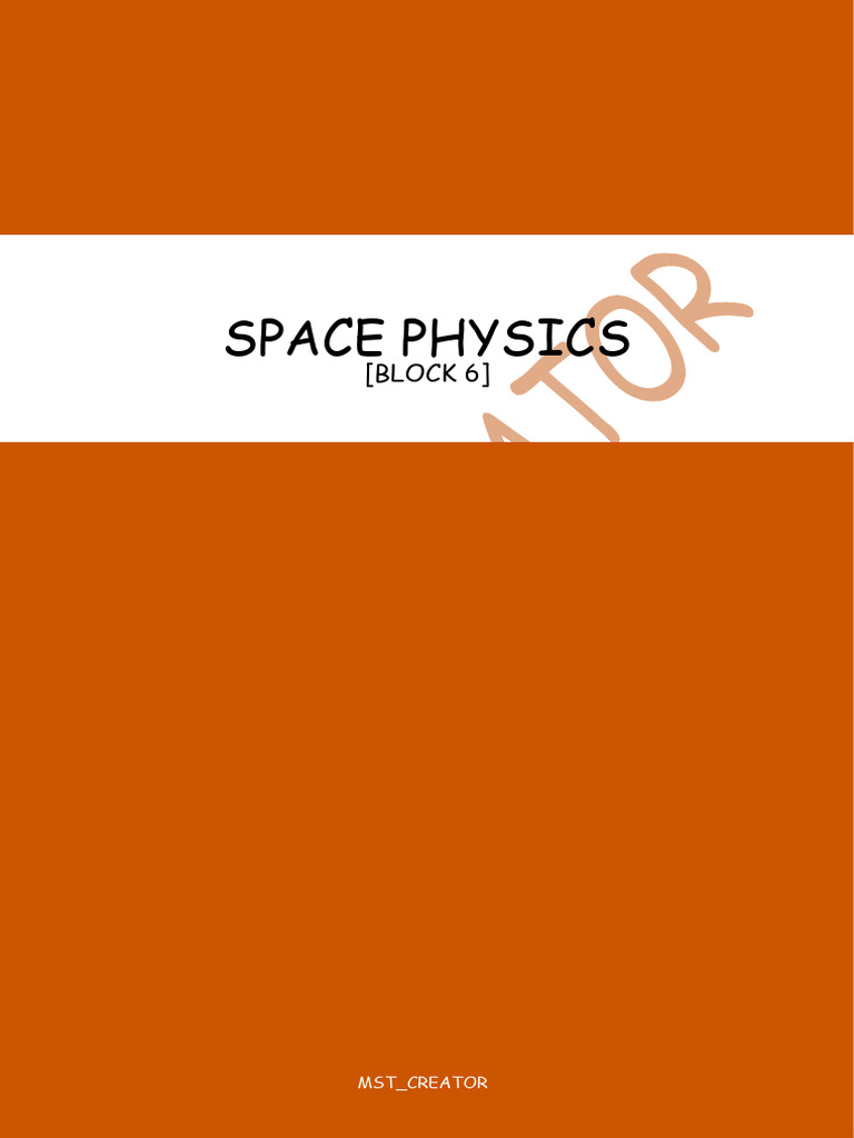 Space Physics Notes | PDF | Stars | Planets