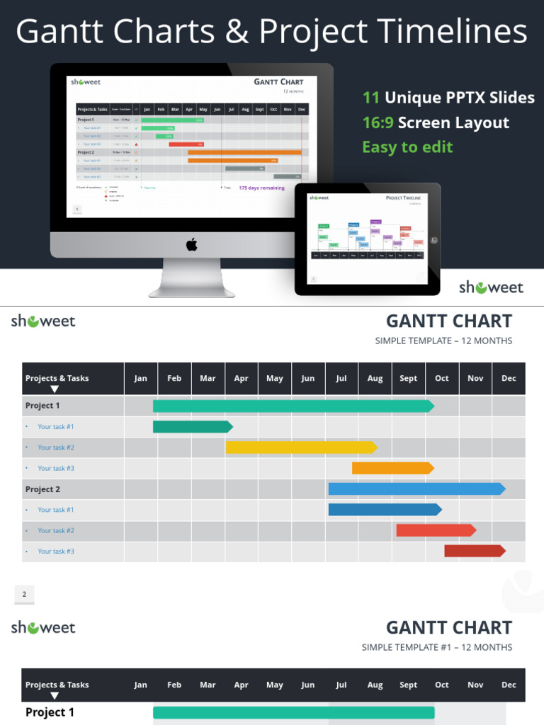 Gantt-16x9 Template | PDF