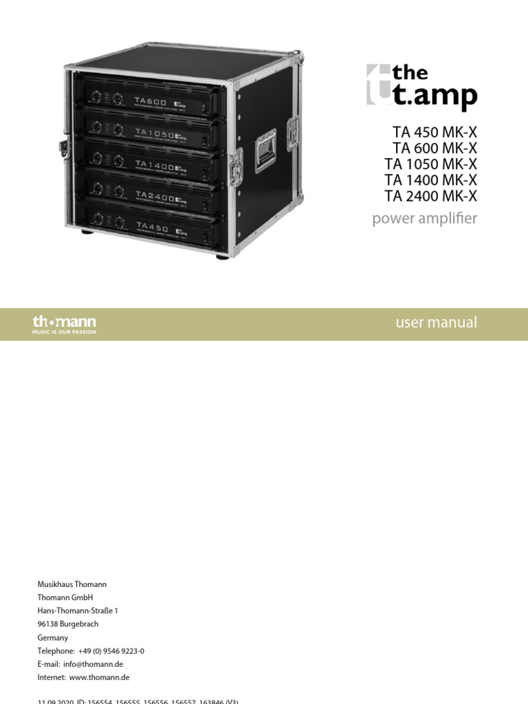 Power Amplifier User Manual | PDF | Amplifier | Power Supply