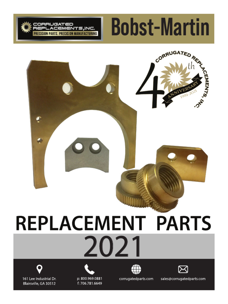 Bobst-Martin Parts Catalog 2021 | PDF | Manufactured Goods | Mechanical ...
